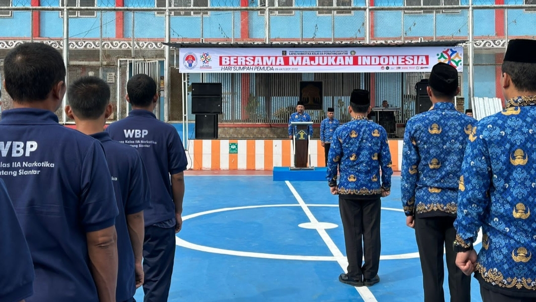 Lapas Narkotika Kelas Iia Pematangsiantar Gelar Upacara Hari Sumpah Pemuda